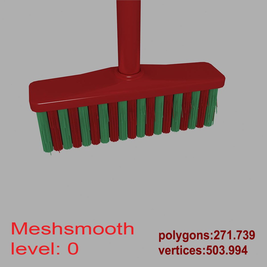 3d Model Broom Plastic