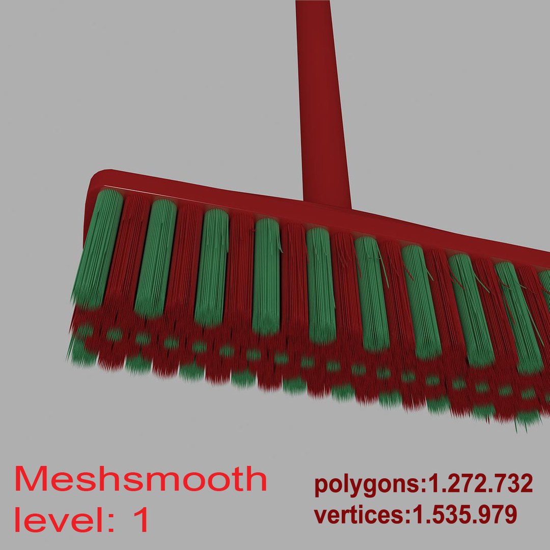 3d Model Broom Plastic
