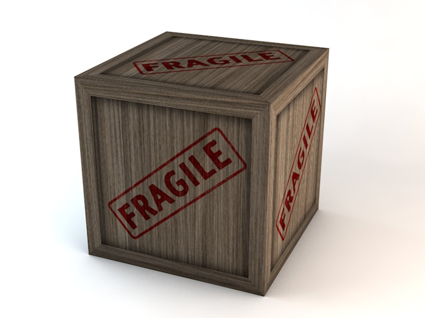 low-poly fragile wooden crates 3d c4d