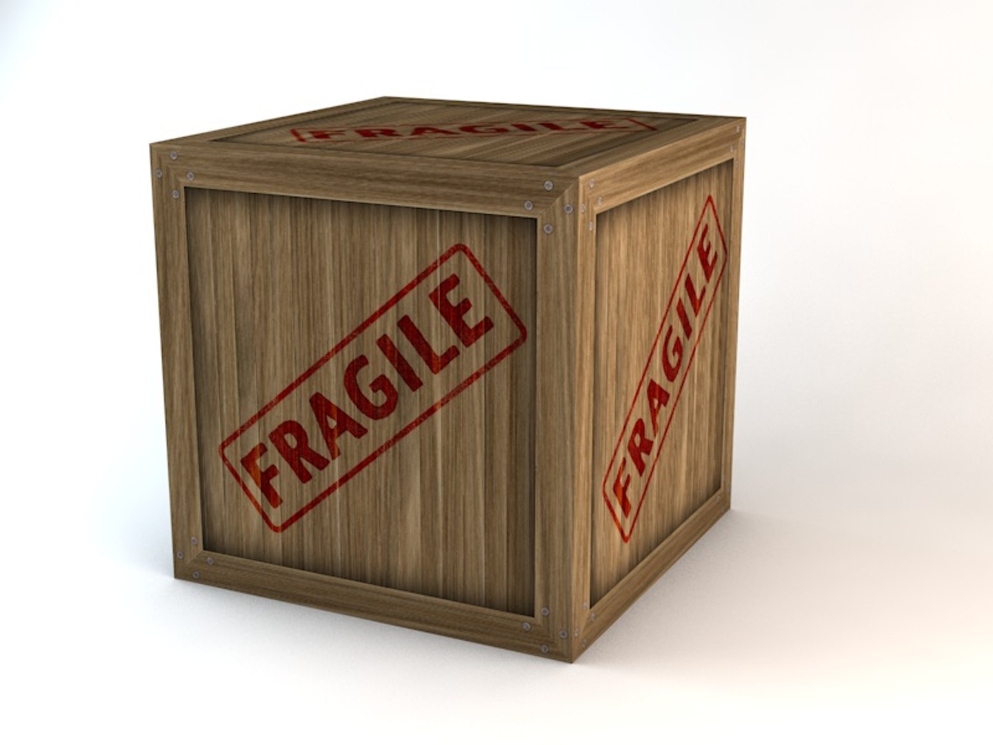 low-poly fragile wooden crates 3d c4d