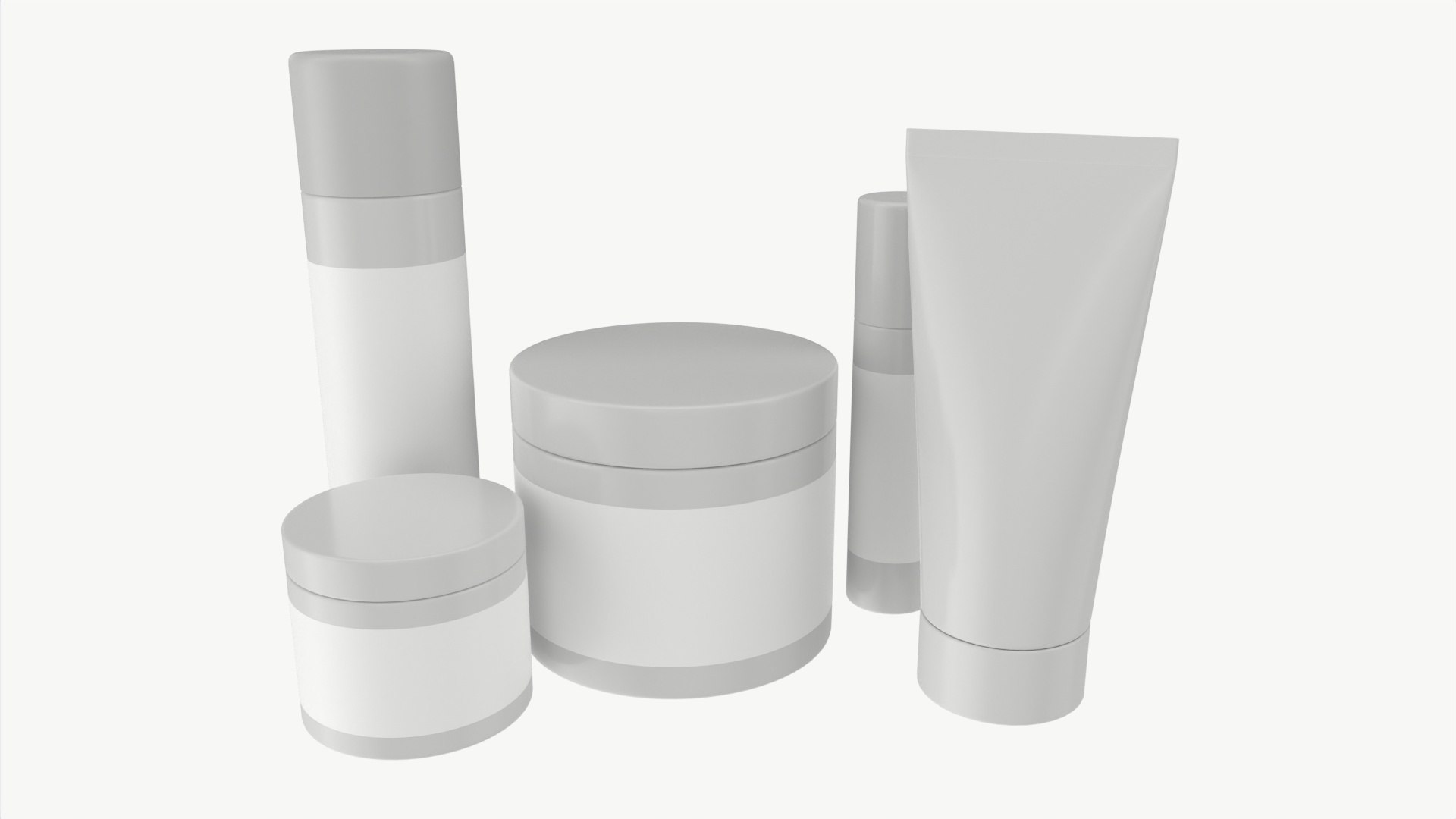 3D Body Skin Care Set Mockup Model - TurboSquid 1935434