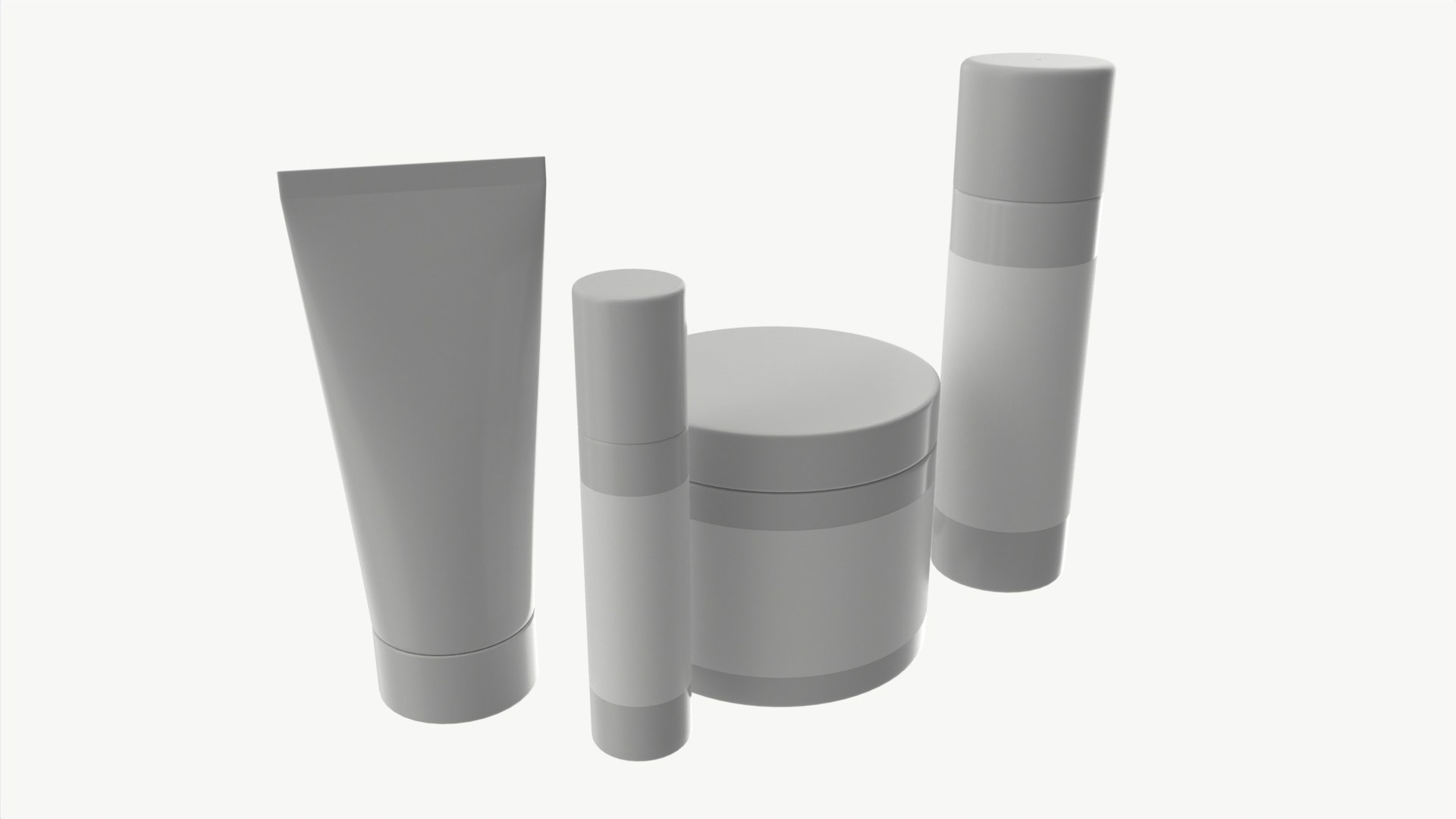 3D Body Skin Care Set Mockup Model - TurboSquid 1935434