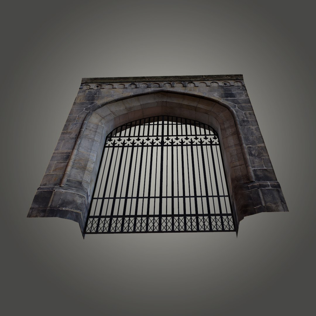 3d 3ds Gothic Castle Gate