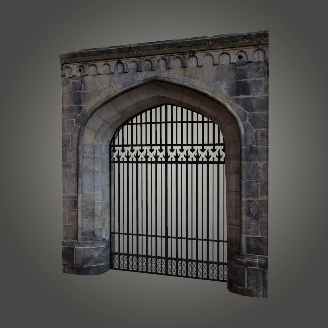 3d 3ds Gothic Castle Gate