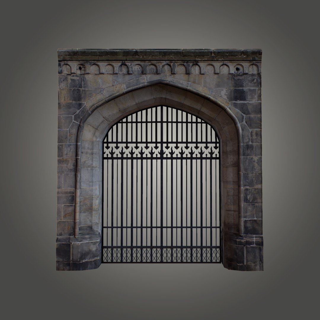 3d 3ds Gothic Castle Gate