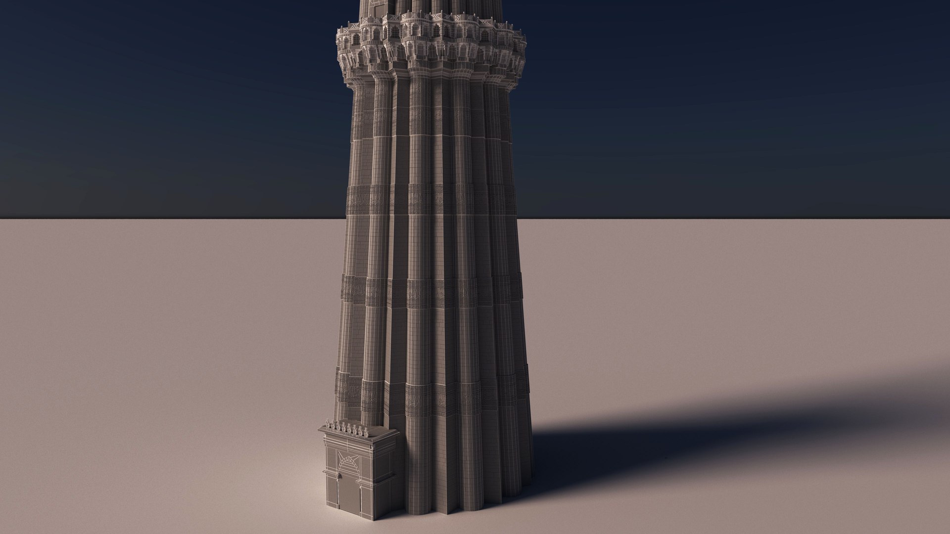 Qutub Minar Model - TurboSquid 2065708