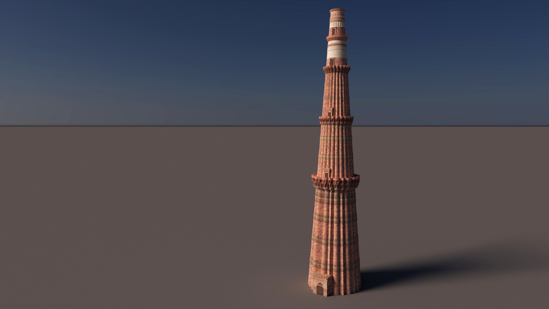 Qutub Minar Model - TurboSquid 2065708