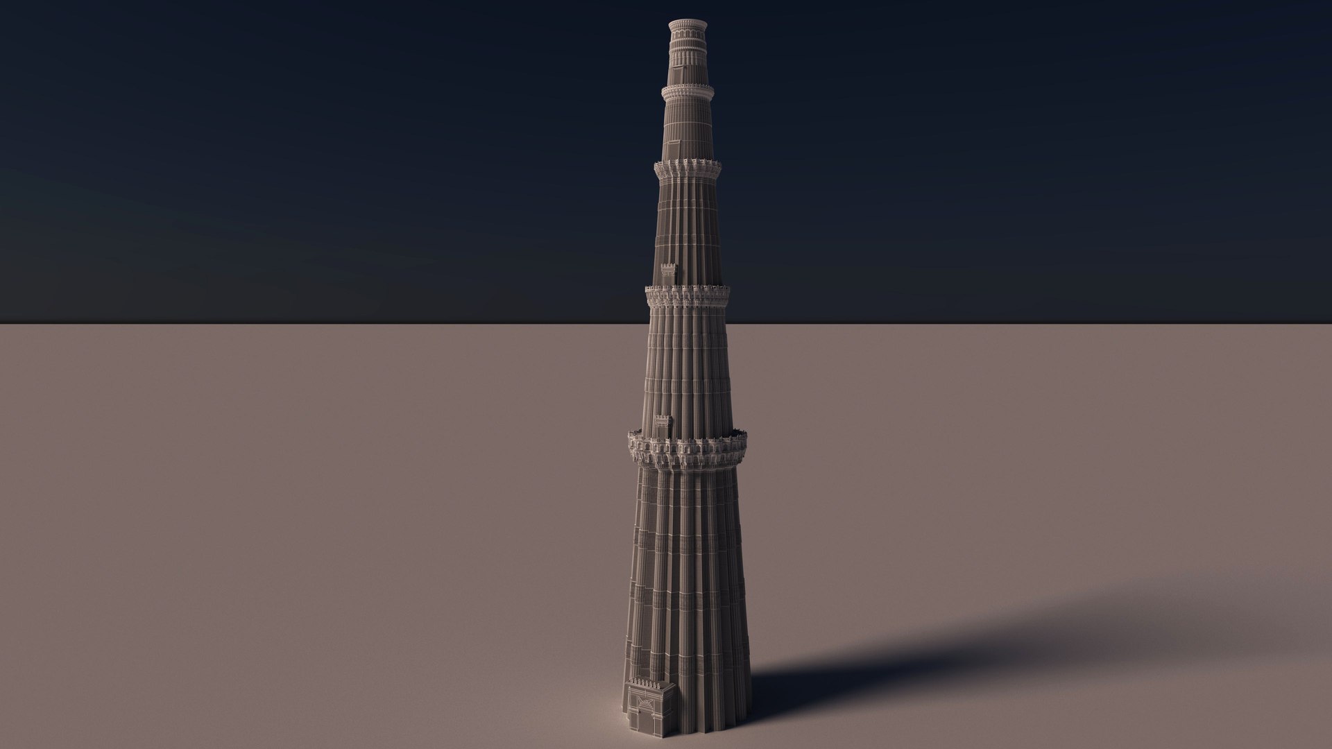Qutub Minar Model - TurboSquid 2065708