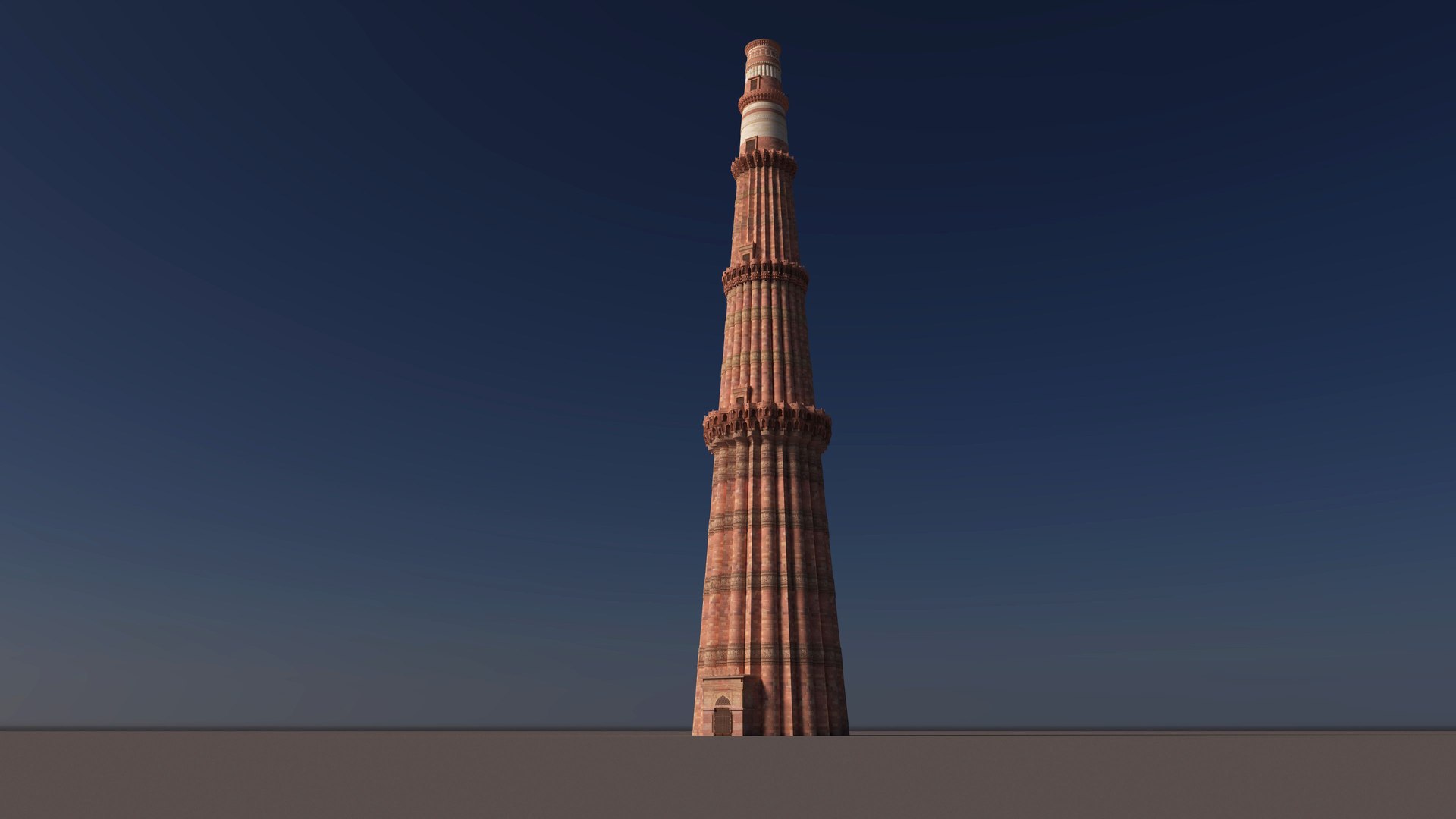 Qutub Minar Model - TurboSquid 2065708