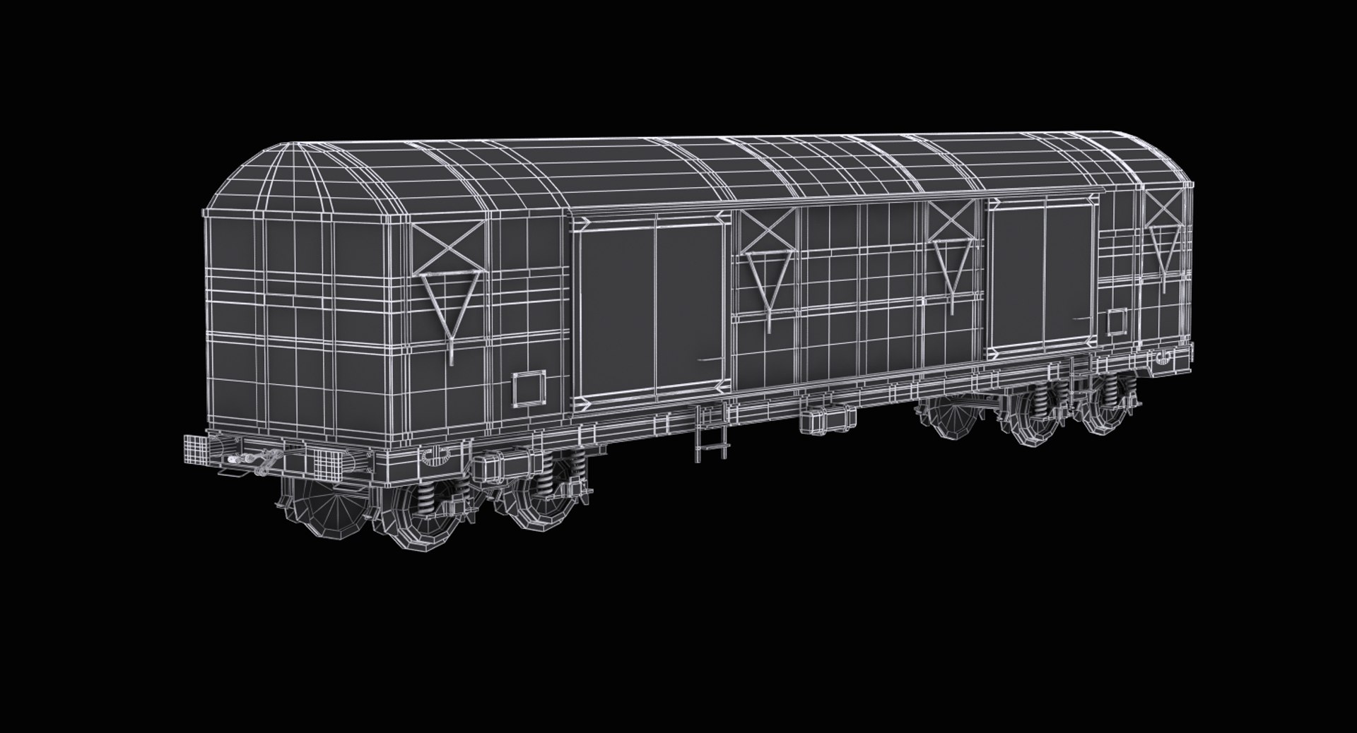 Freight Wagon 3d Model