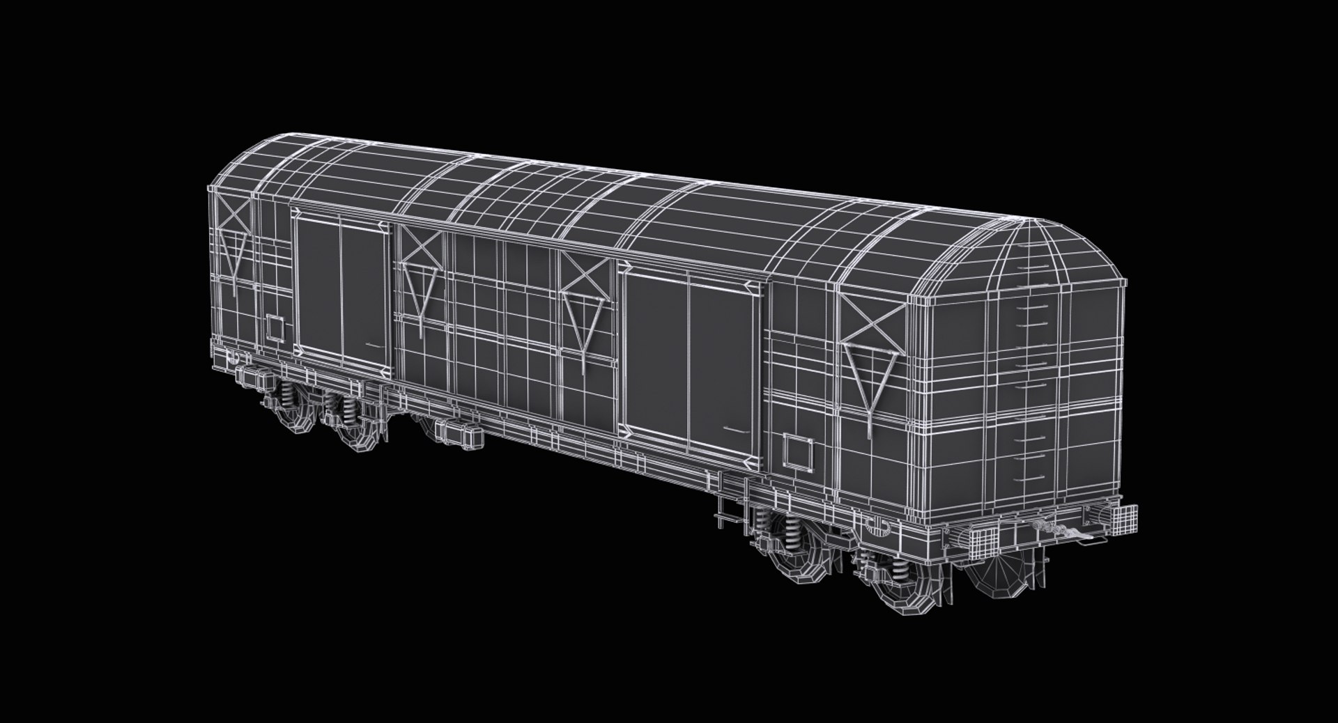 Freight Wagon 3d Model