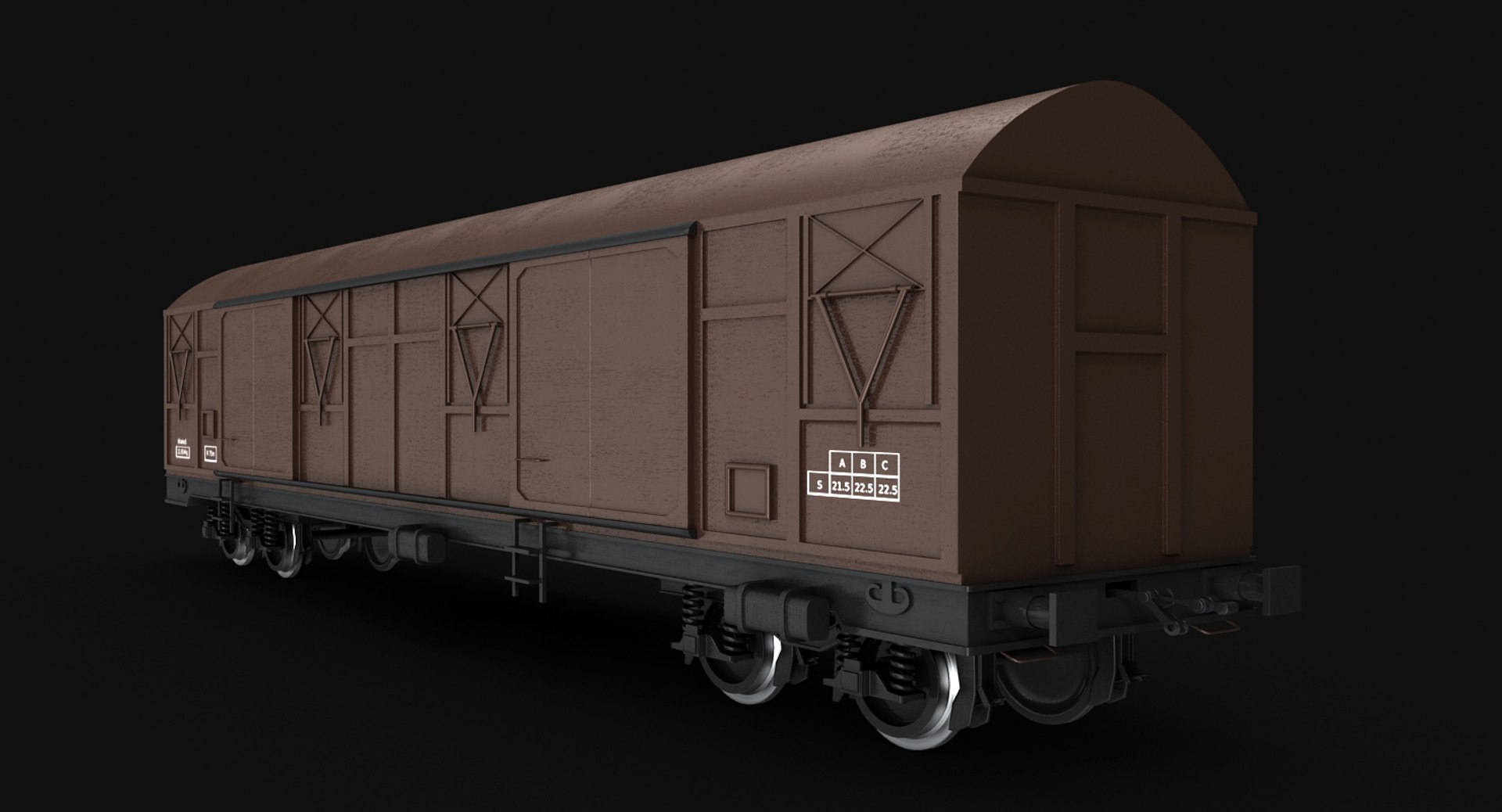 Freight Wagon 3d Model