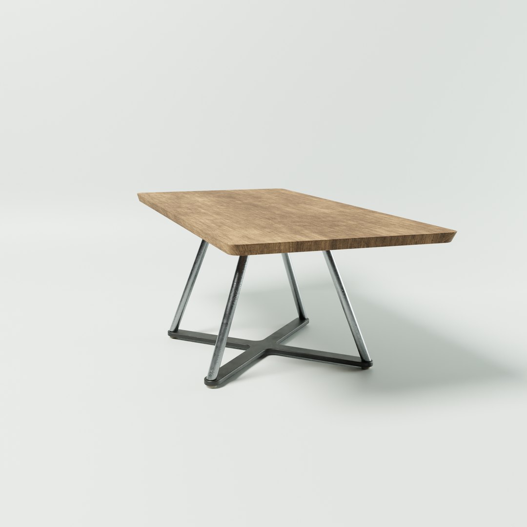 Realistic 3D model of a table in a minimalistic wood design 3D model ...