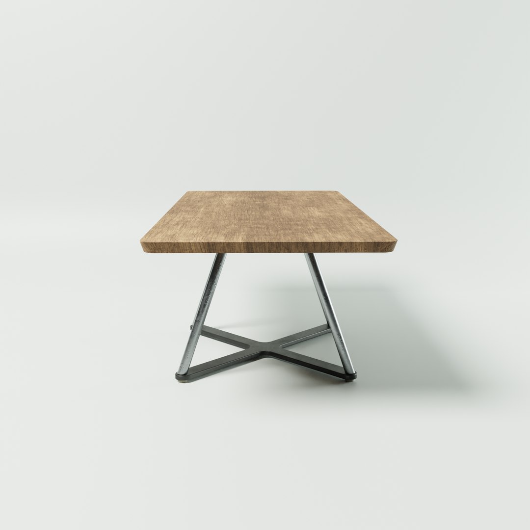 Realistic 3D Model Of A Table In A Minimalistic Wood Design 3D Model ...