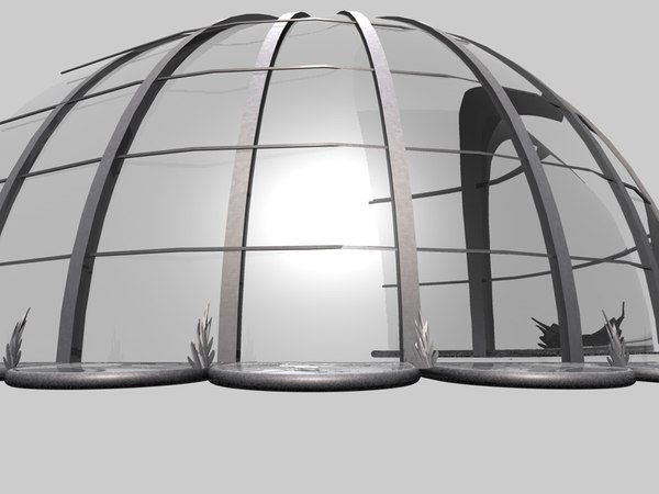 3d covering entrance glass model