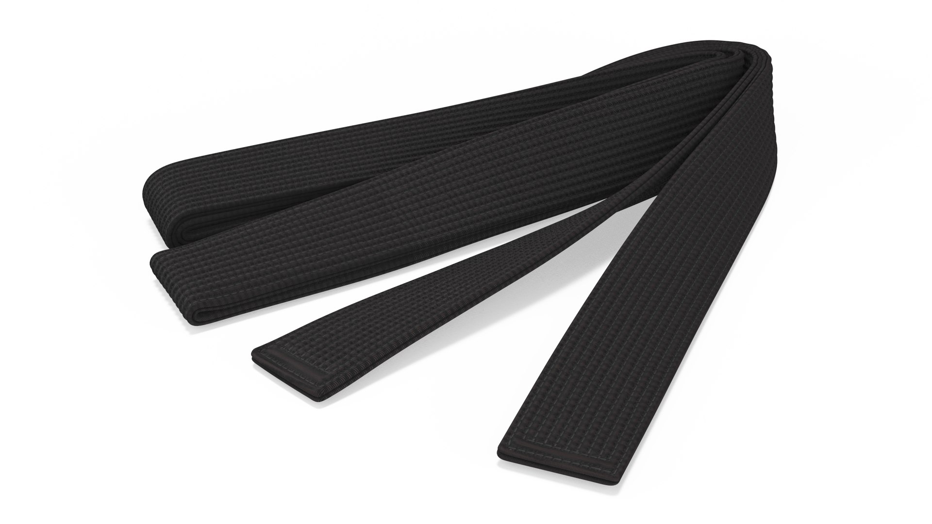 3D Model Black Martial Arts Obi Belt - TurboSquid 2132452