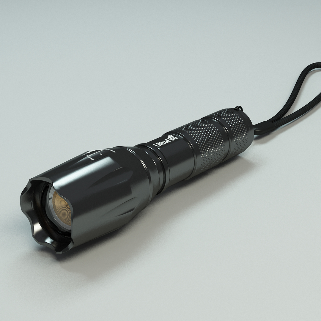 3d Cree Ultrafire Flashlight Model