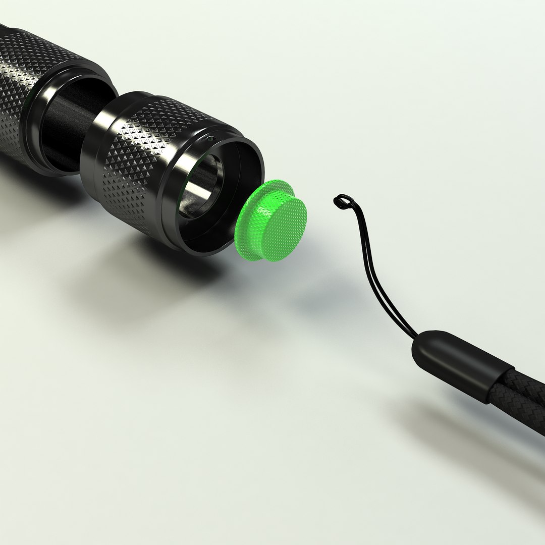 3d Cree Ultrafire Flashlight Model