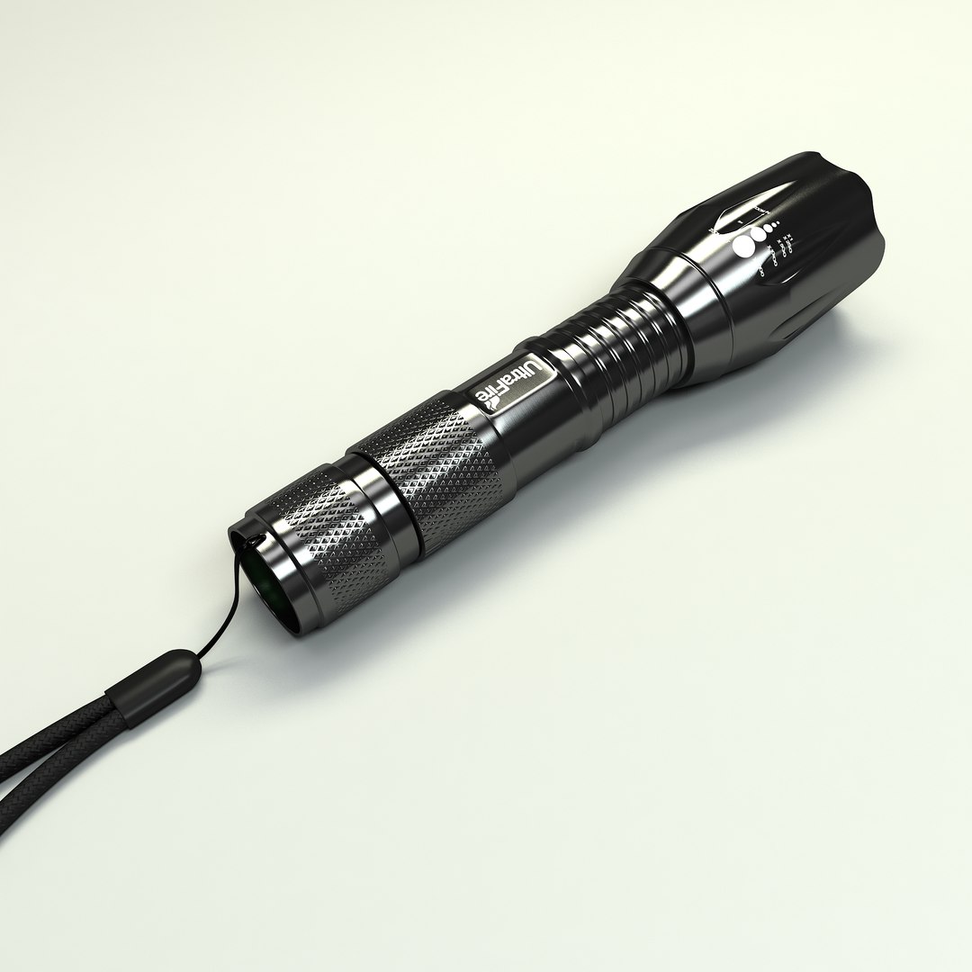 3d Cree Ultrafire Flashlight Model