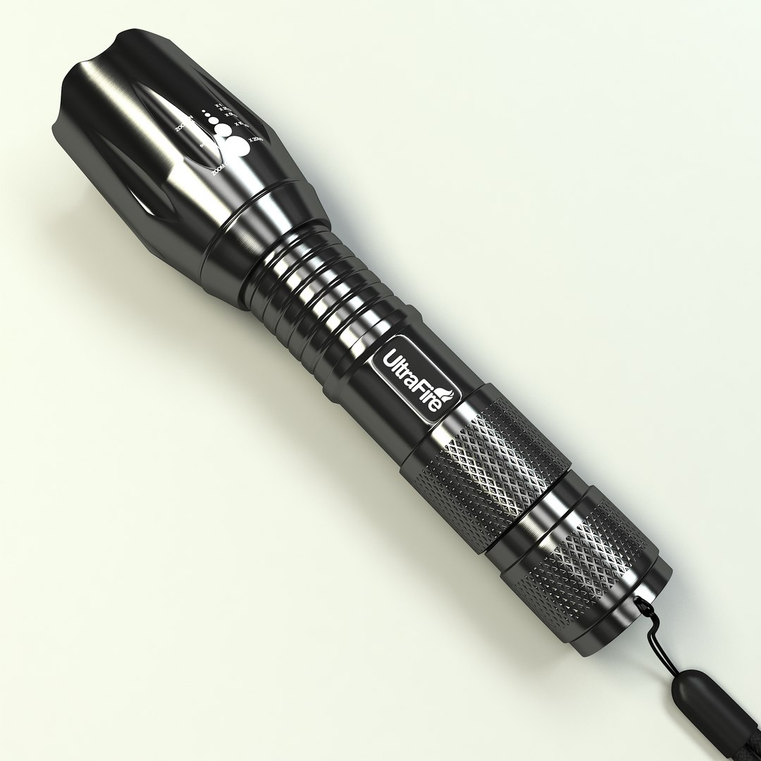 3d Cree Ultrafire Flashlight Model