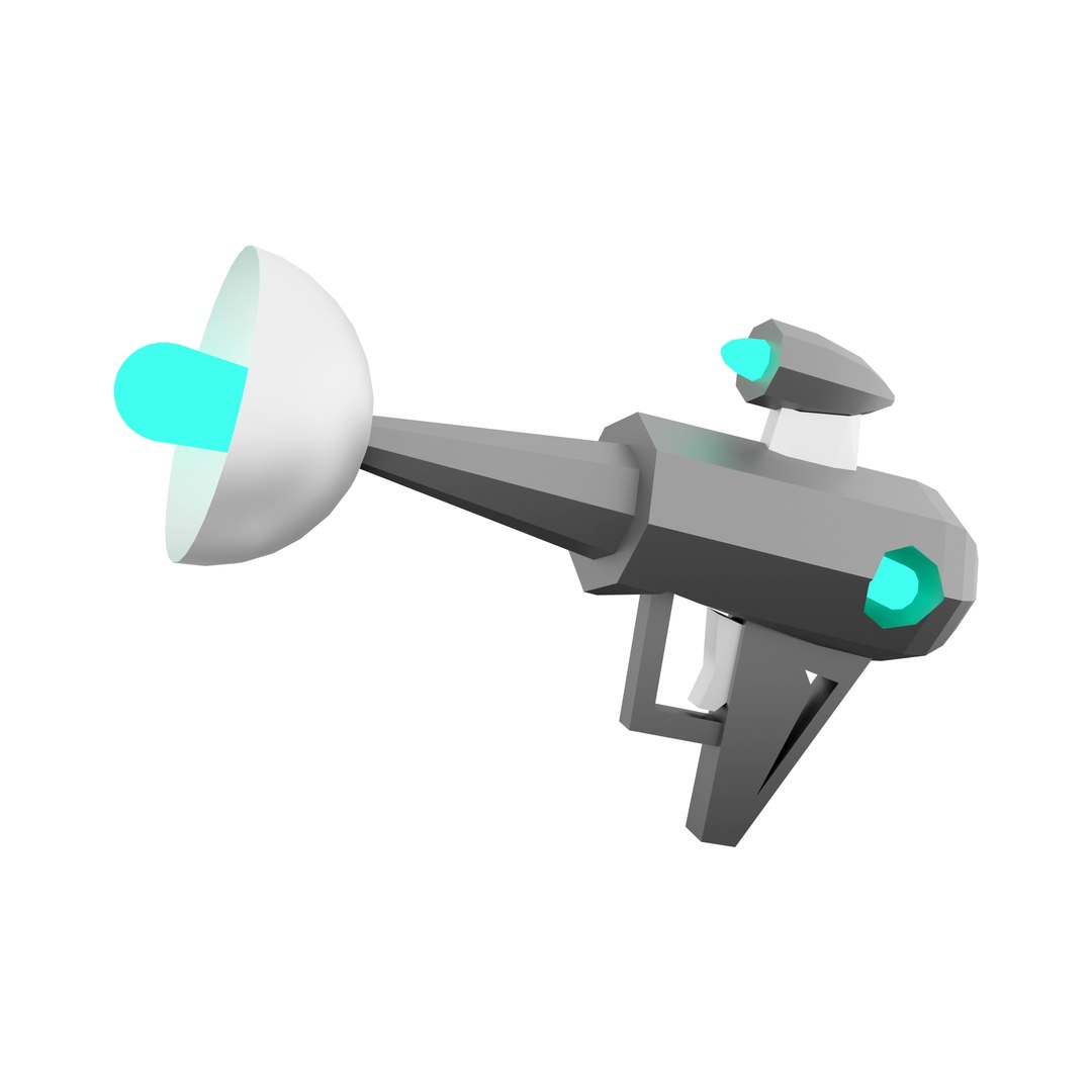 Science Fiction Blaster Icon 3D - TurboSquid 2046466