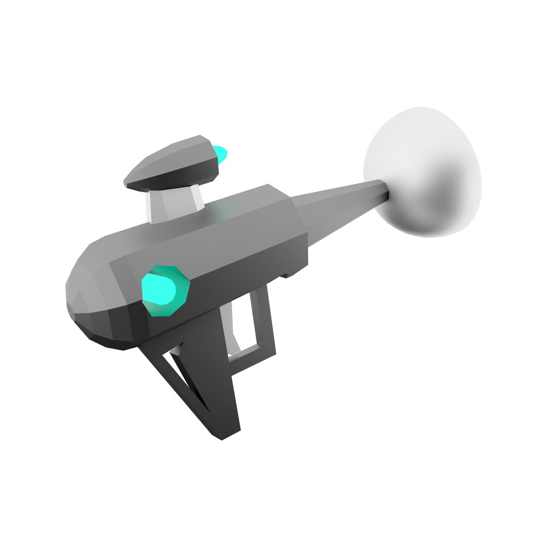 Science Fiction Blaster Icon 3D - TurboSquid 2046466