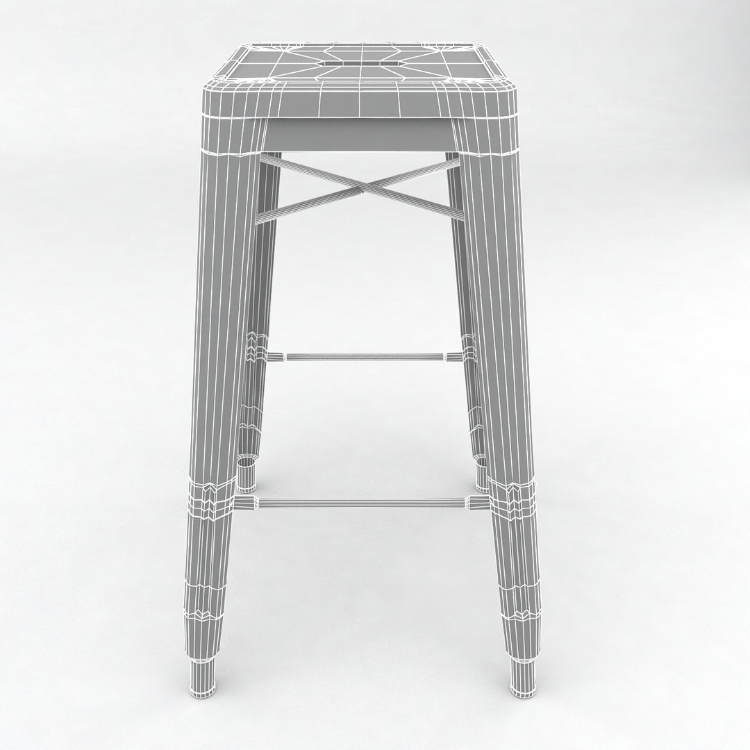 3d Model Metal Stool