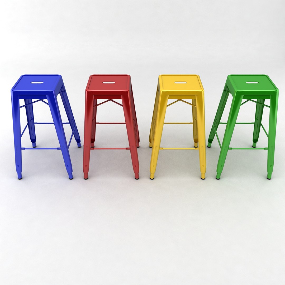 3d Model Metal Stool