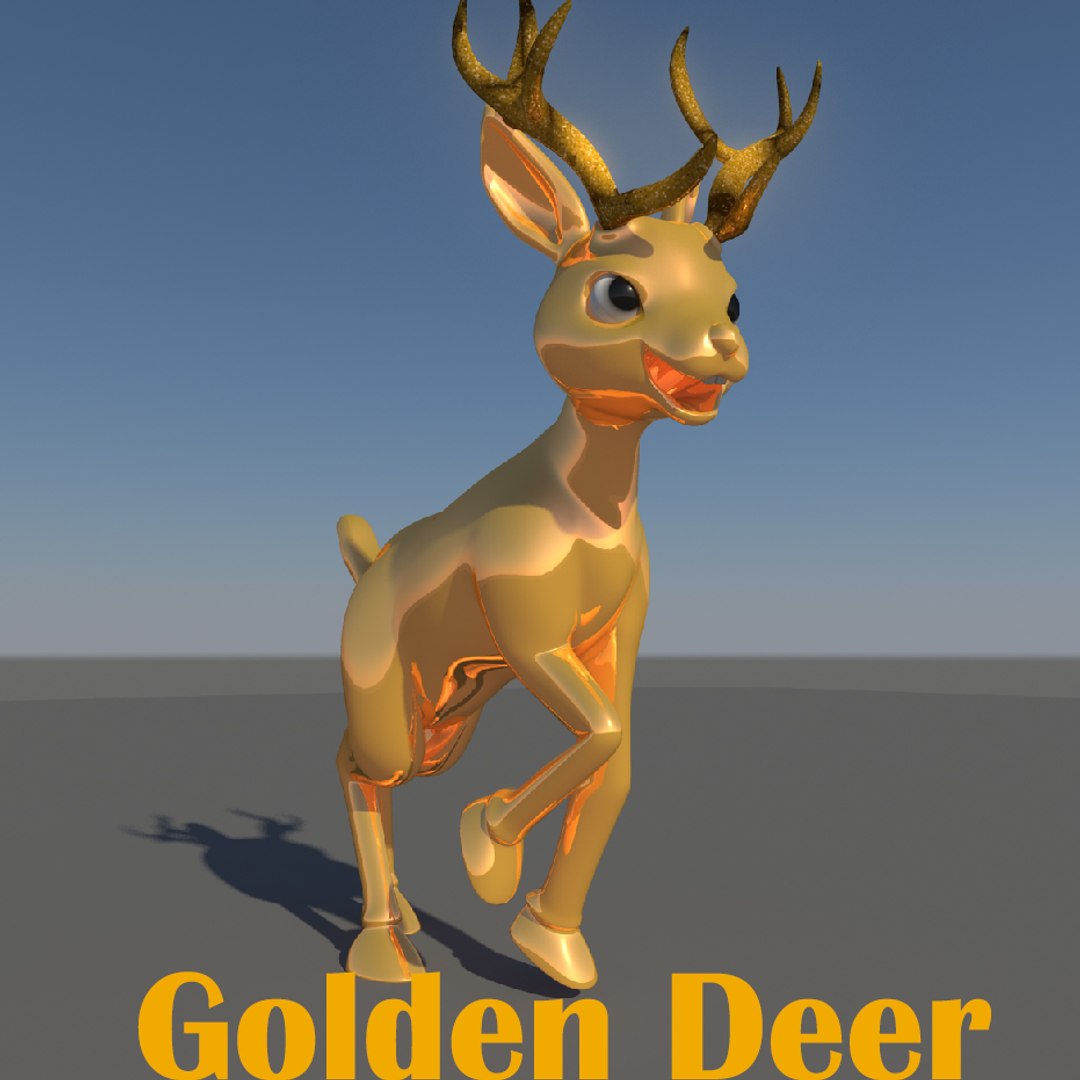 3d model deer animate
