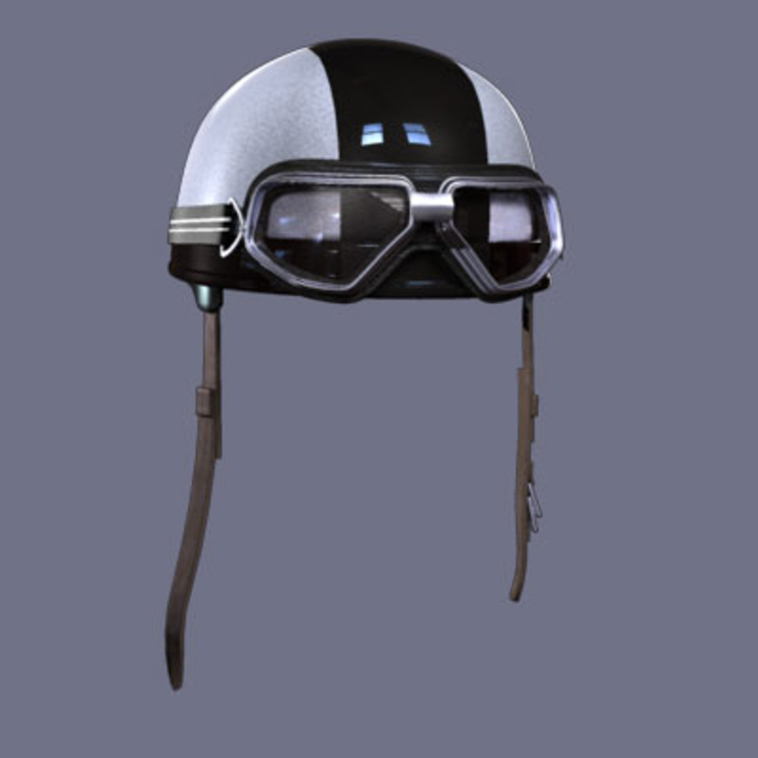motorcycle helmet goggles 3d model
