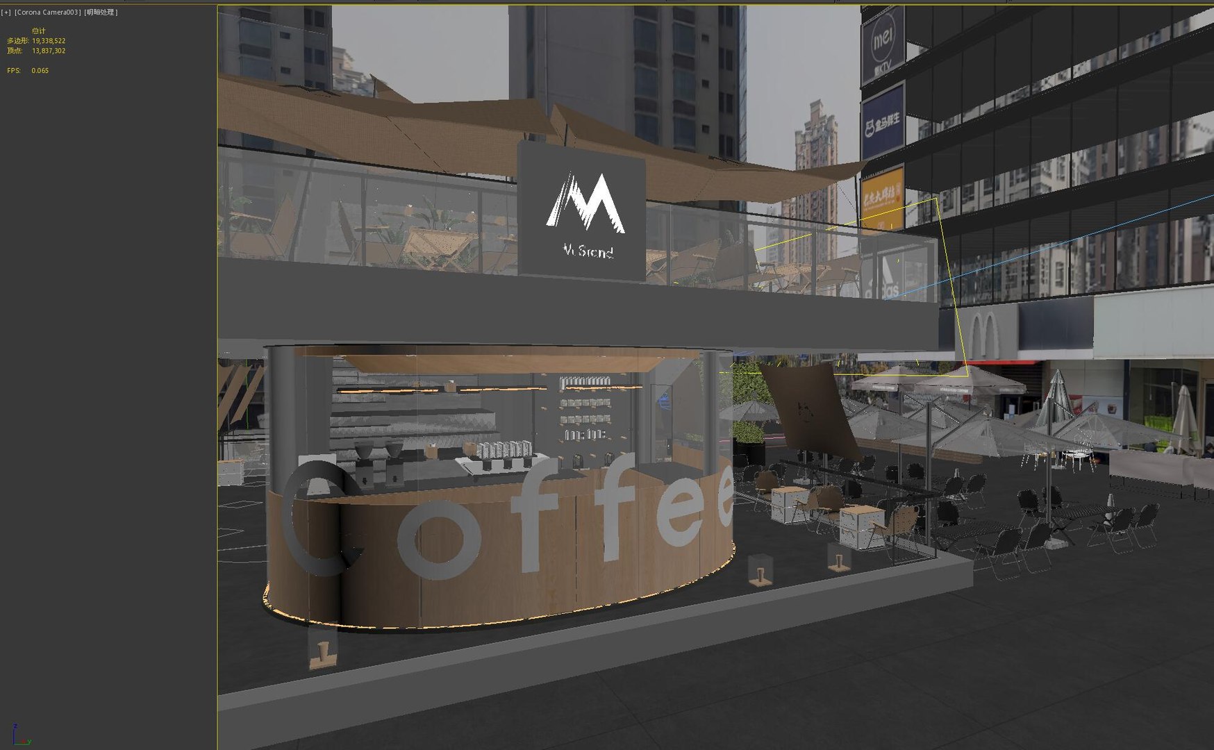 Modern Coffee Shop Model - TurboSquid 2218592