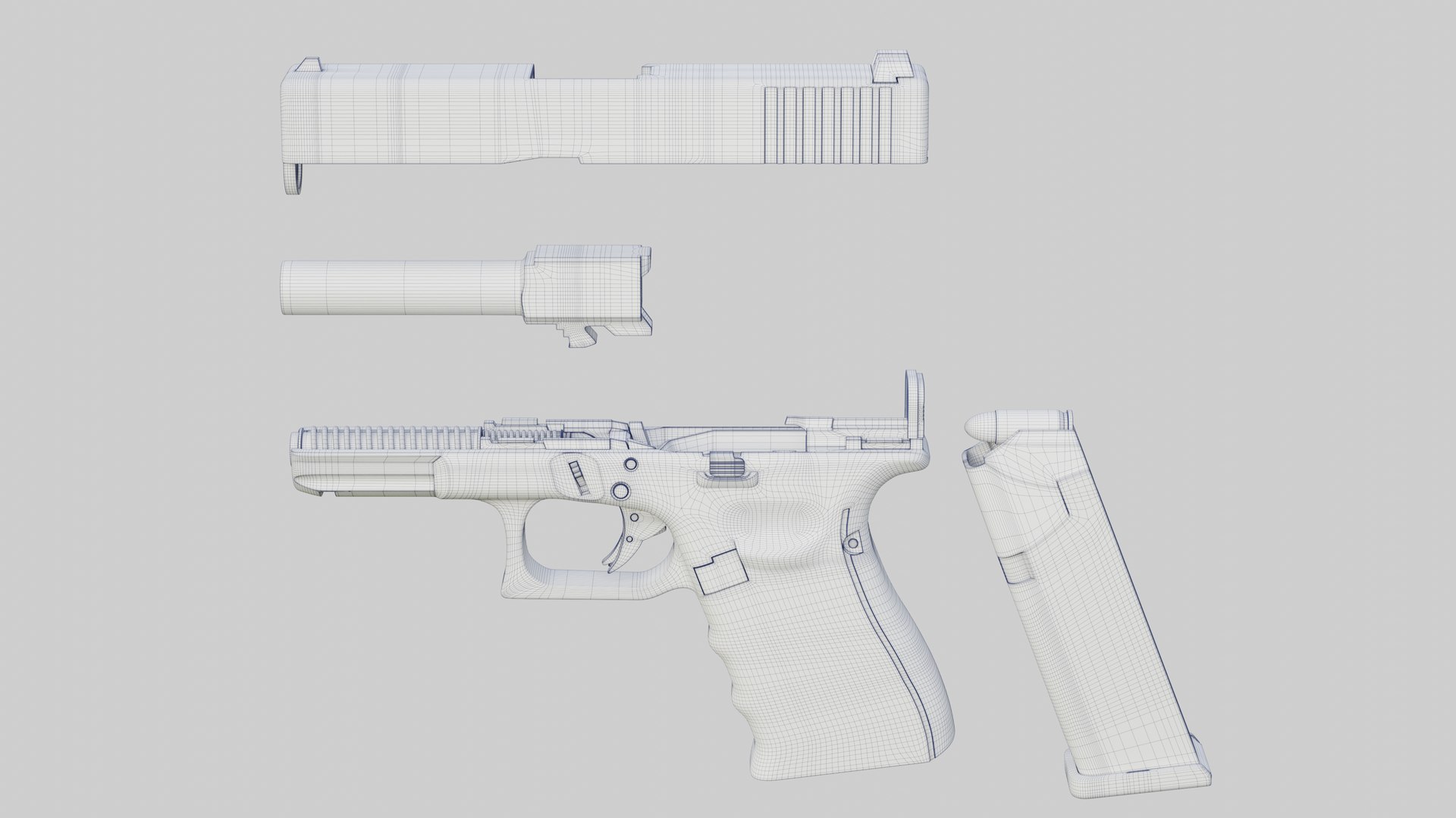 Glock 19 Gen 4 Black 3D model - TurboSquid 1983996