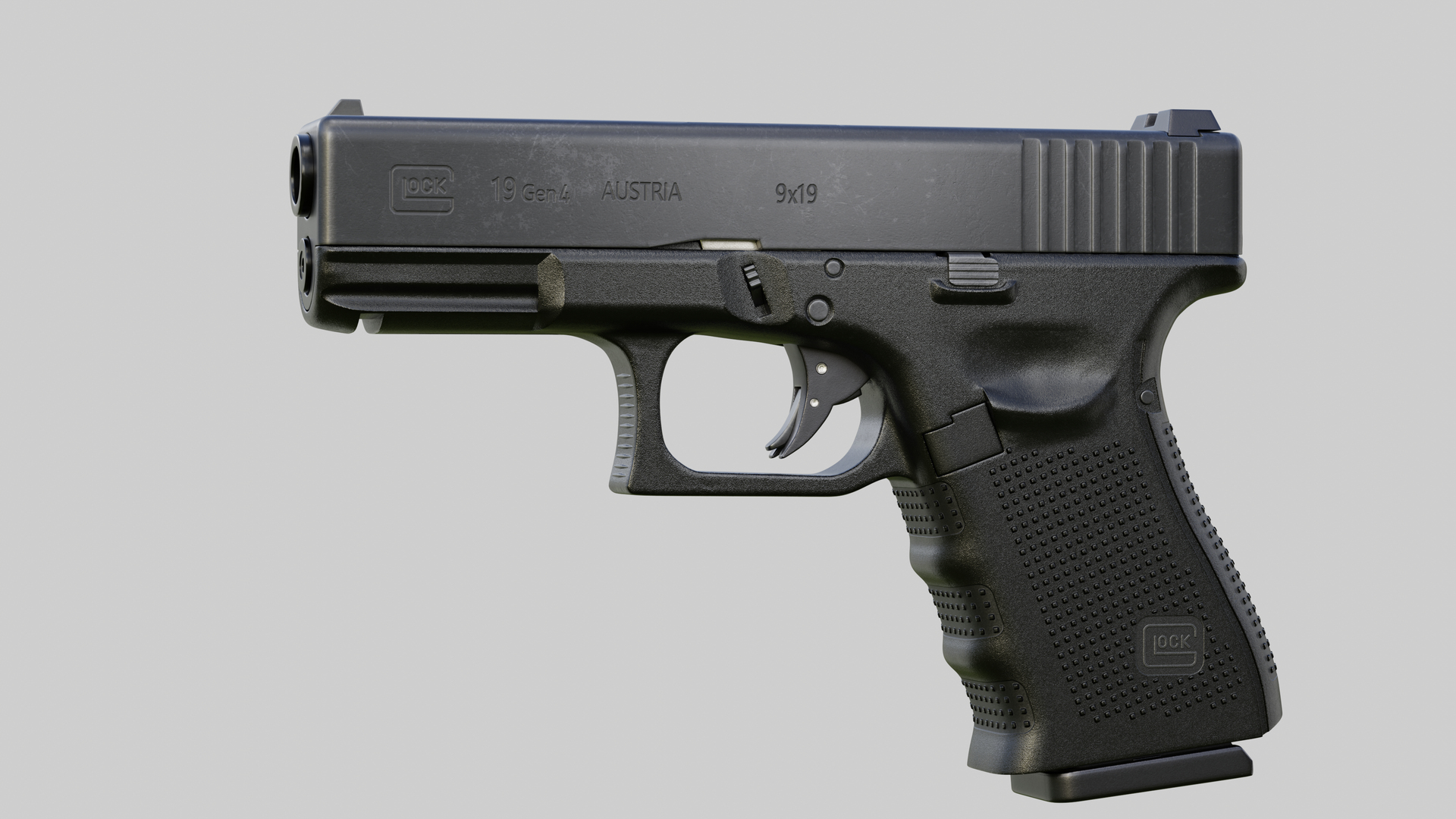 Glock 19 Gen 4 Black 3D 모델 - TurboSquid 1983996