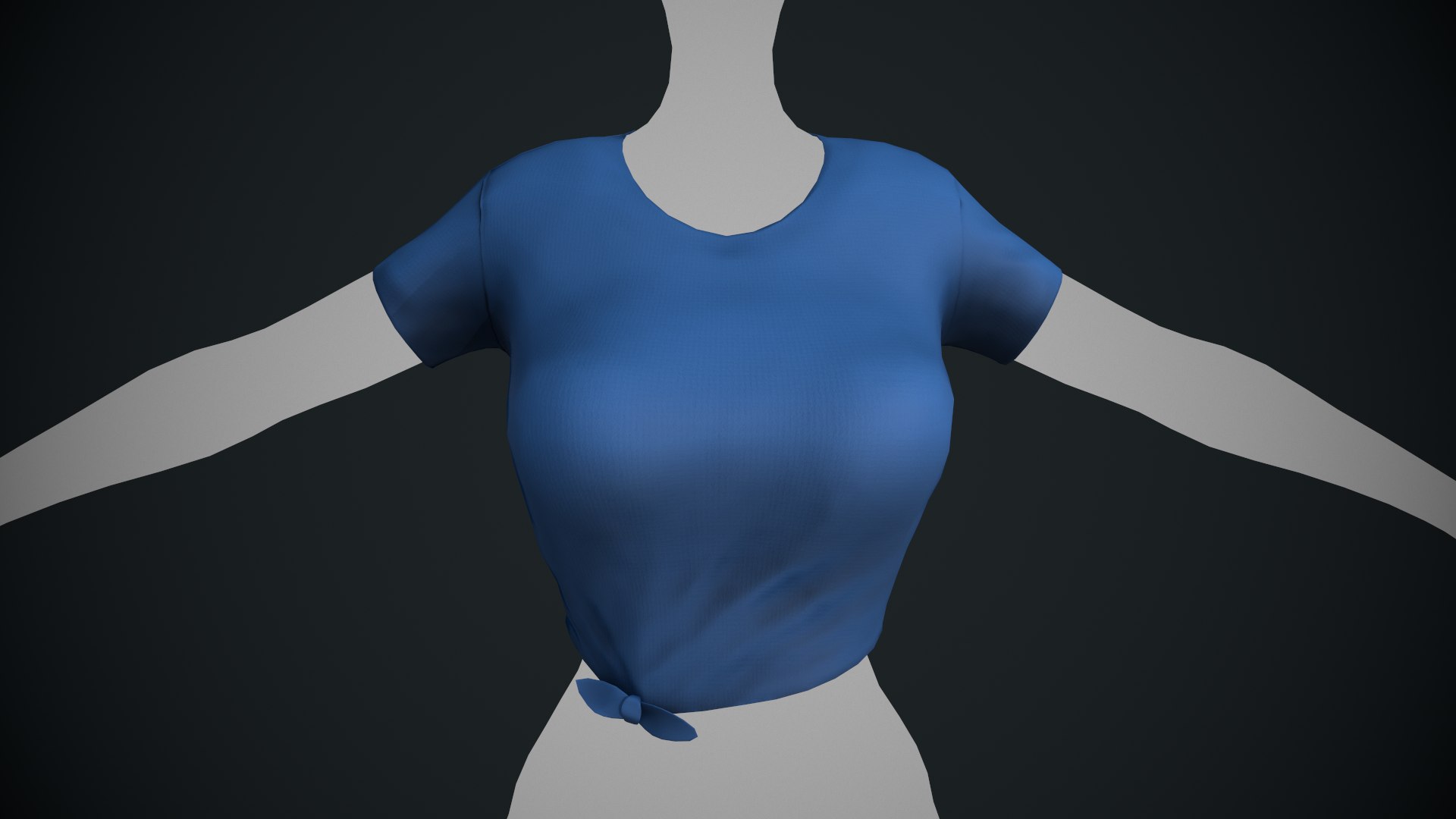 Female Blue T-Shirt Style 3 Model - TurboSquid 1927227