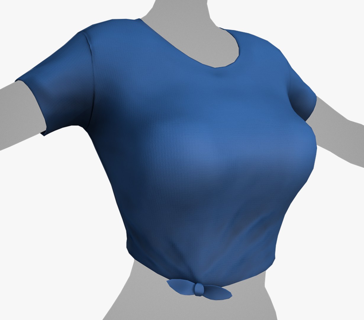 Female Blue T-Shirt Style 3 Model - TurboSquid 1927227