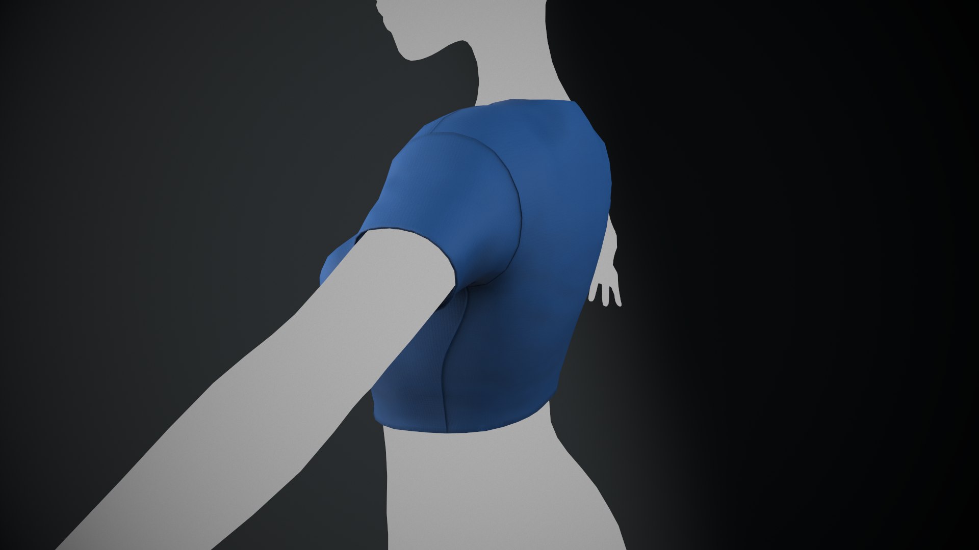 Female Blue T-Shirt Style 3 Model - TurboSquid 1927227