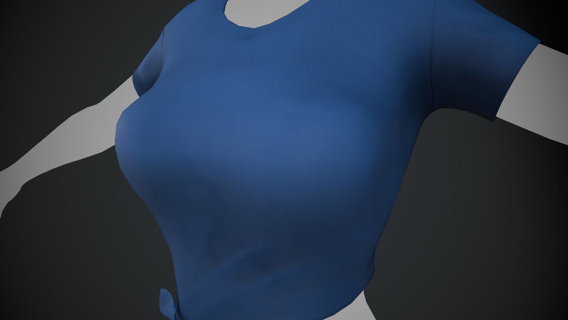 Female Blue T-Shirt Style 3 Model - TurboSquid 1927227