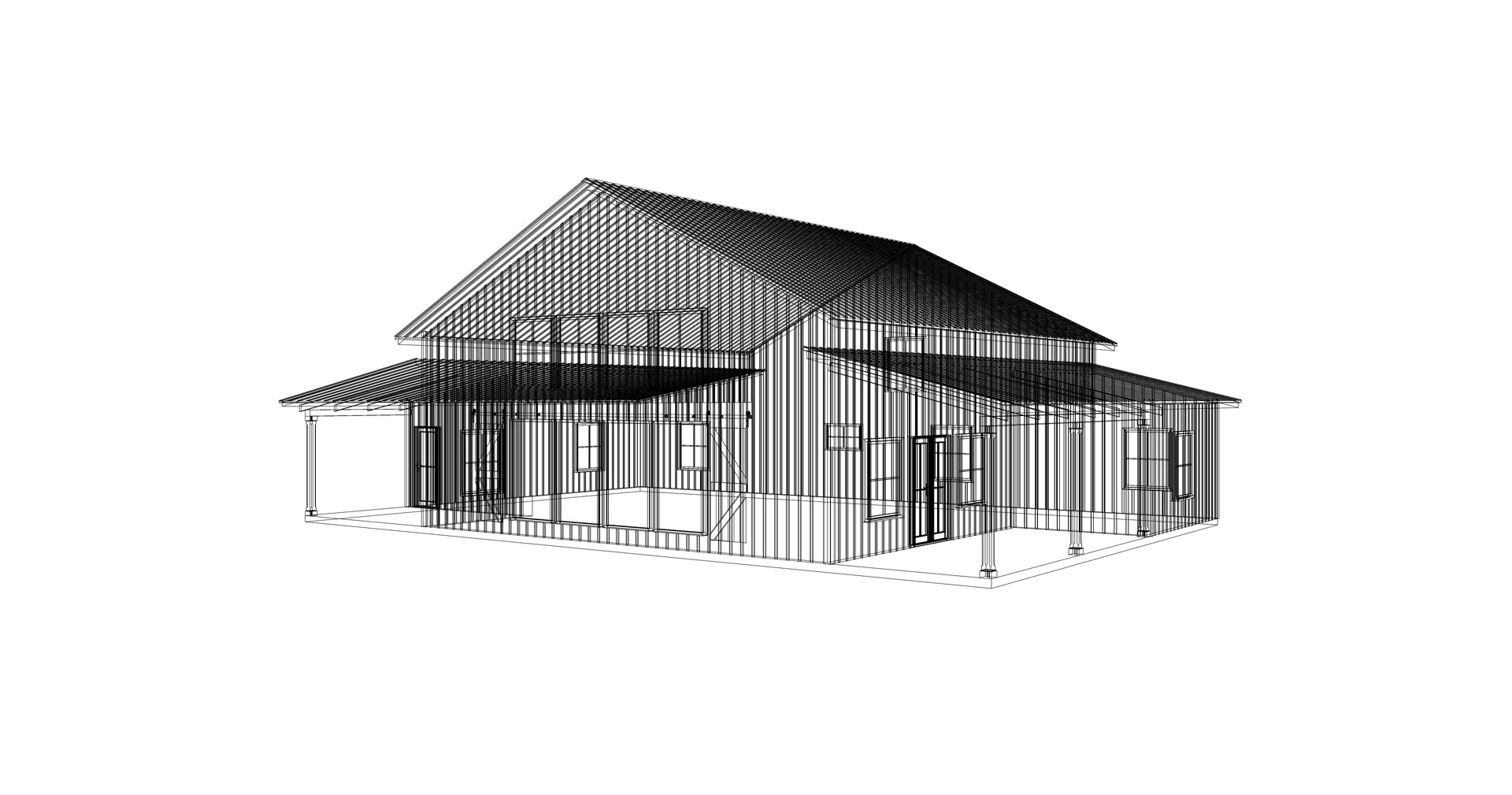 3D Barndominium House 020 - TurboSquid 2200940