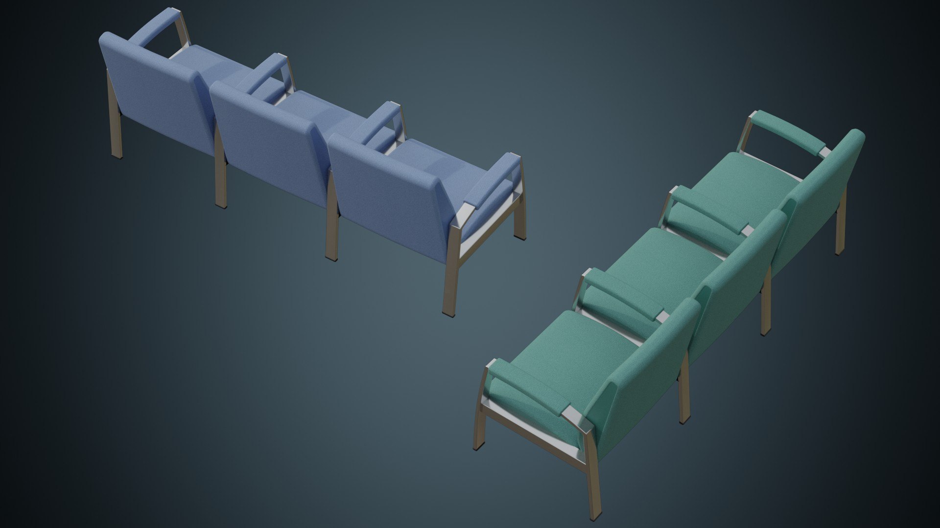3D Waiting Chair 1A Model - TurboSquid 2165741