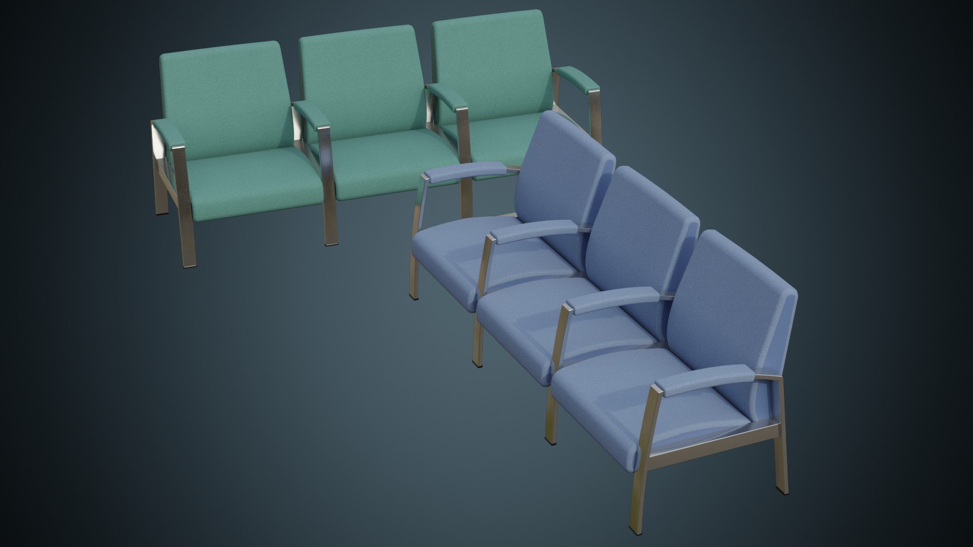 3D Waiting Chair 1A Model - TurboSquid 2165741