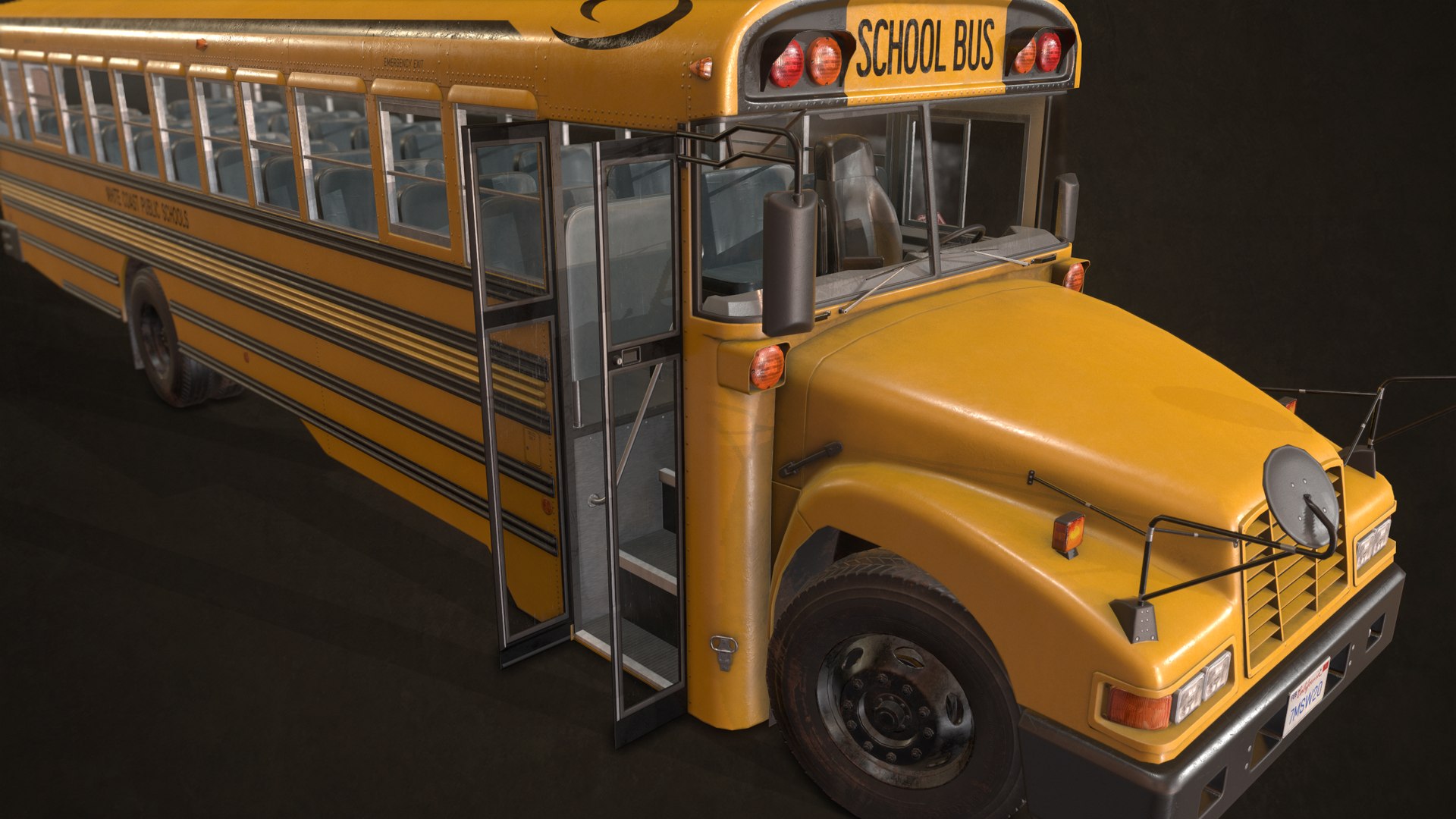American School Bus - 3D Model - TurboSquid 1574706
