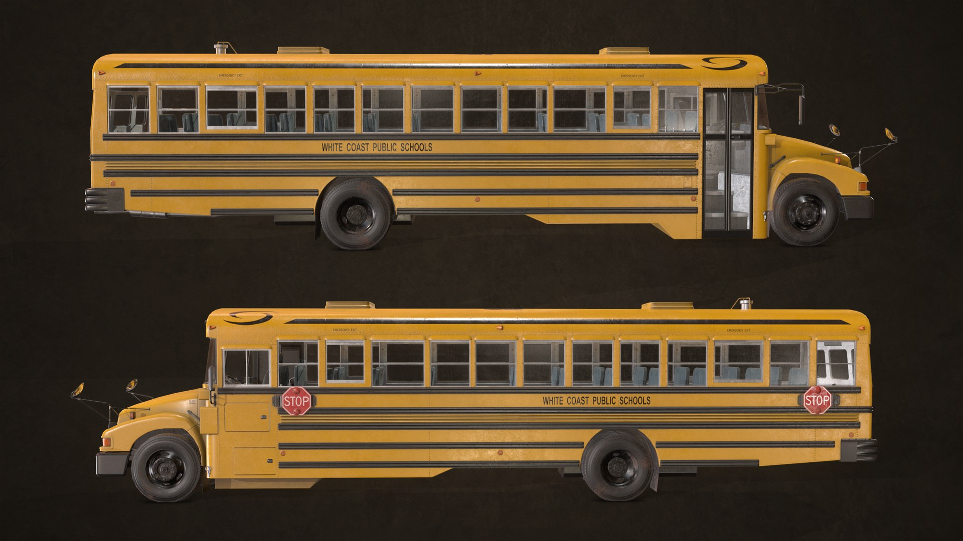American School Bus - 3D Model - TurboSquid 1574706