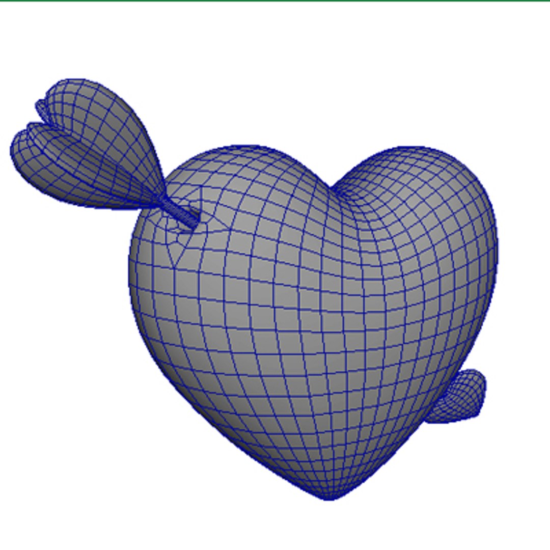 3d Model Valentine Hearts