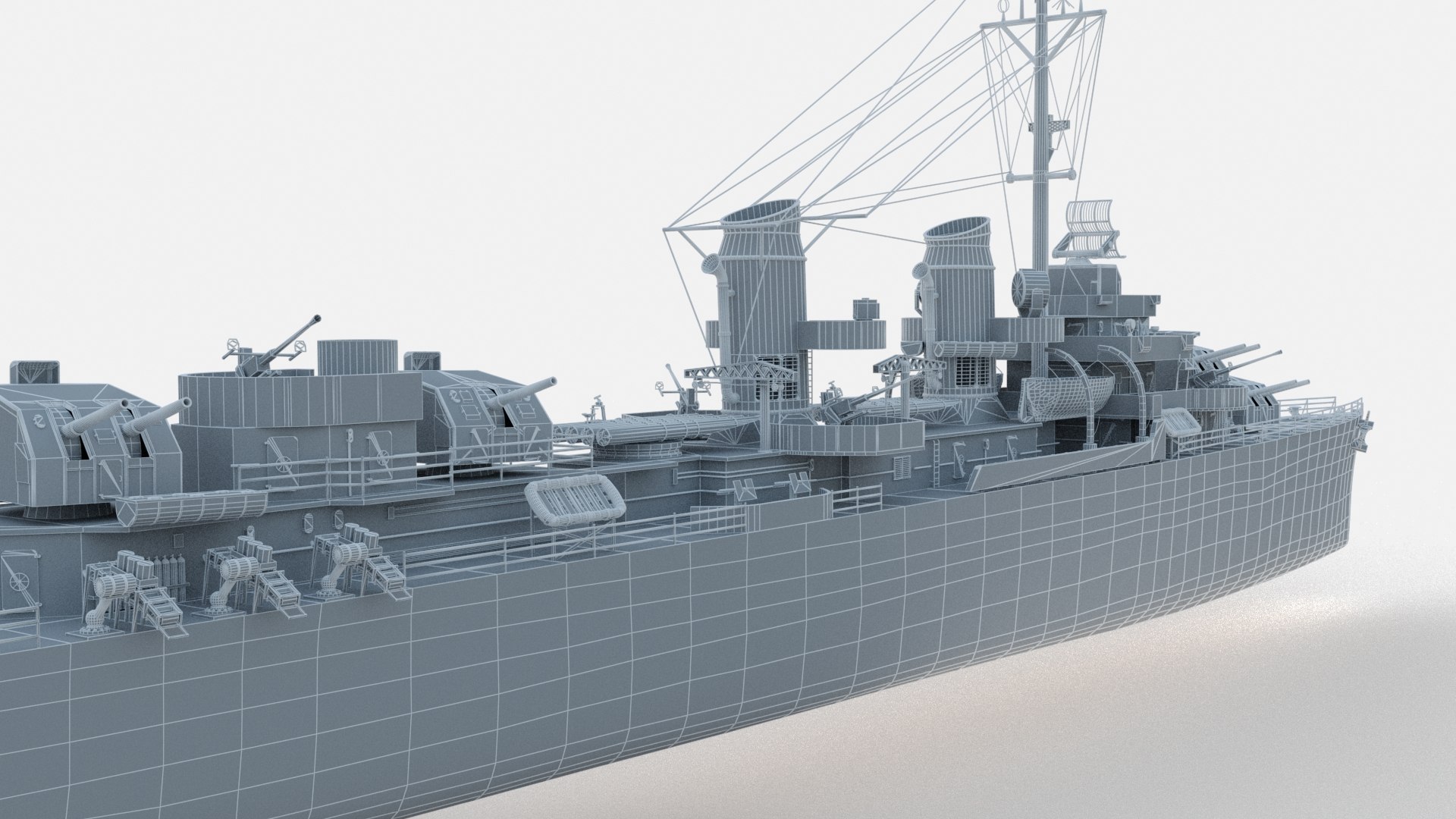 3D Sumner-class Destroyer Model - TurboSquid 1969629