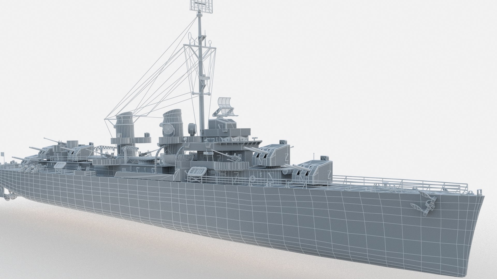 3D Sumner-class Destroyer Model - TurboSquid 1969629