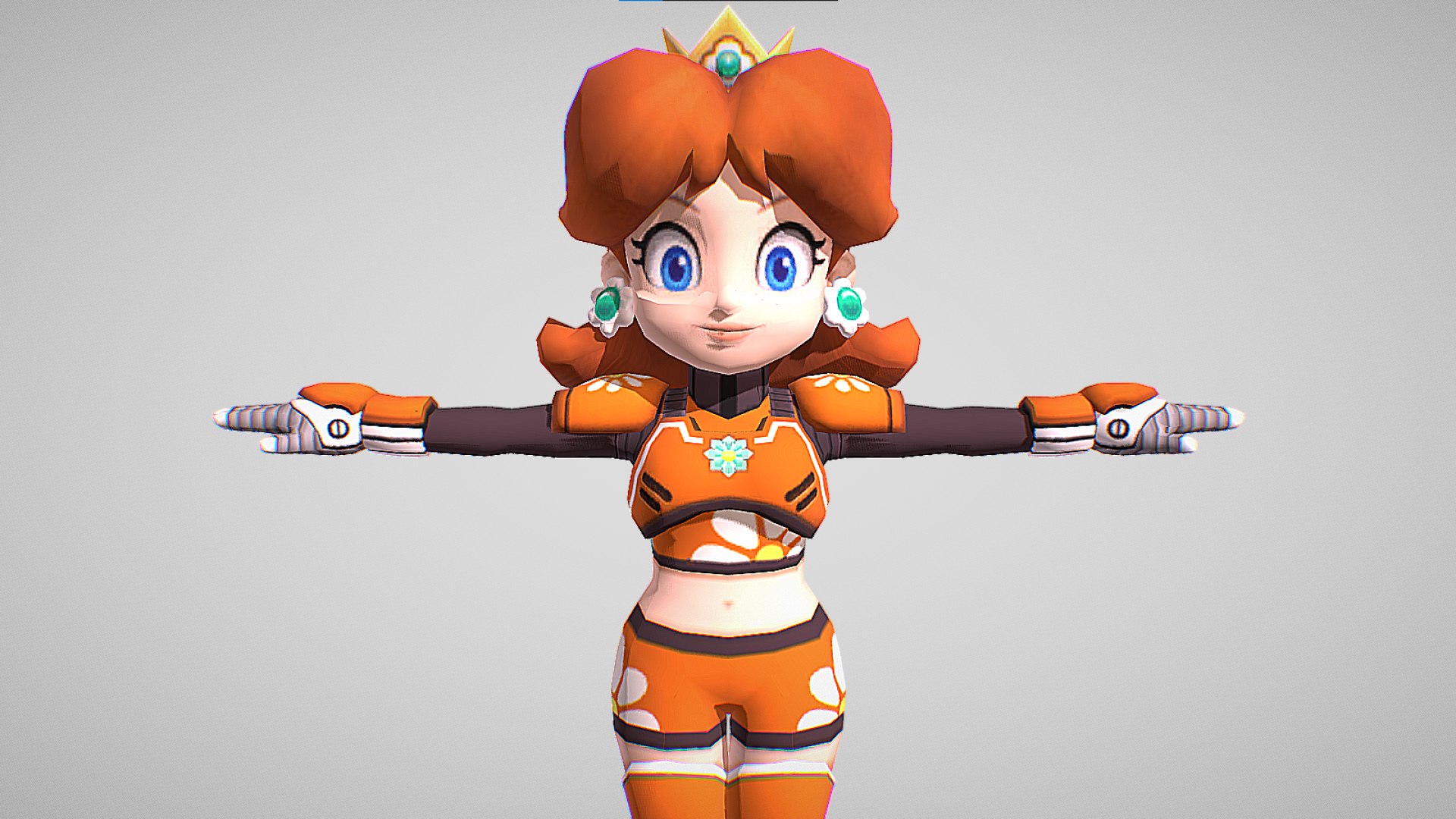 Princess Daisy - Mario Strikers Charged 3D - TurboSquid 2349918