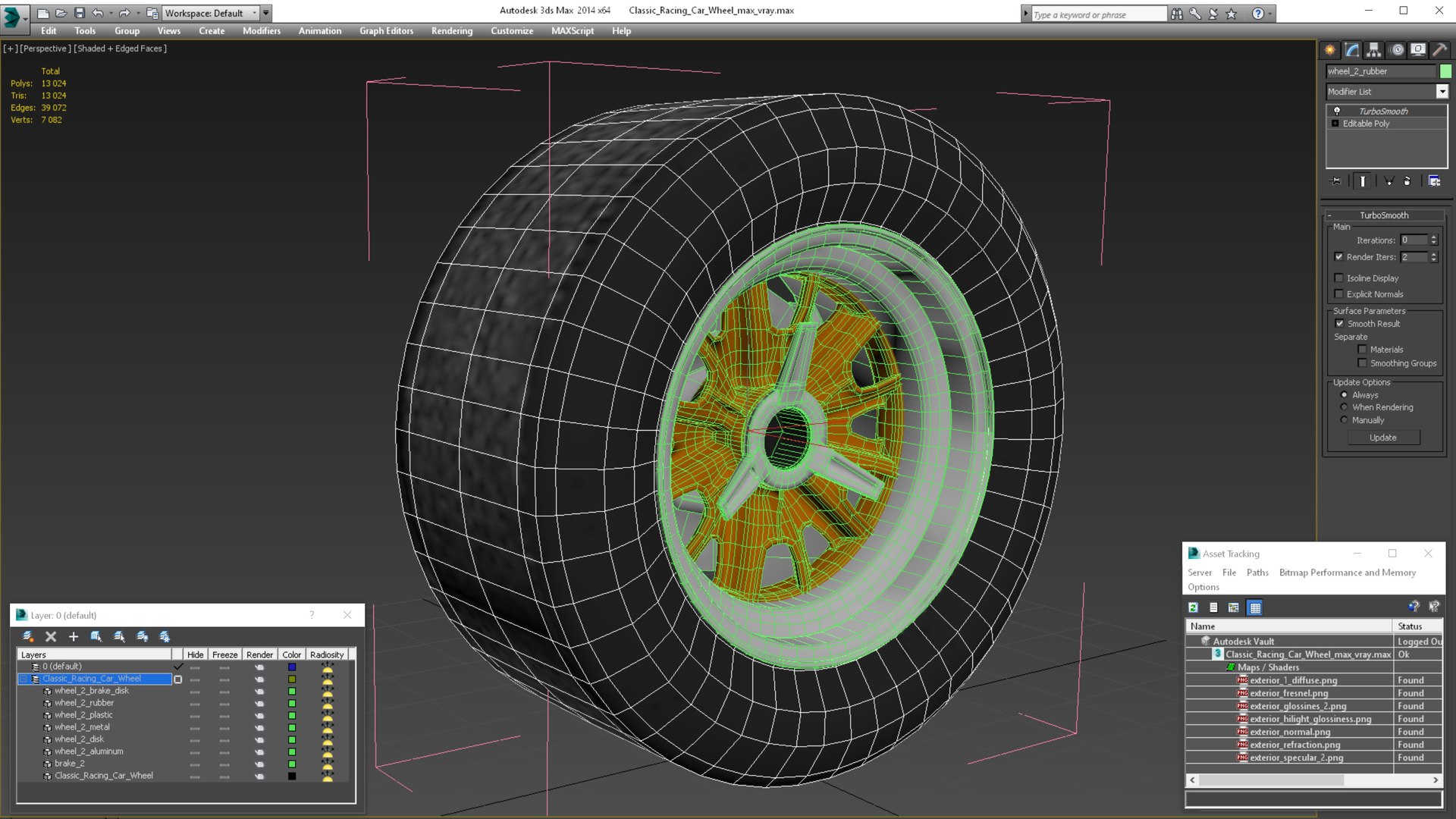 Classic Racing Car Wheel 3D model - TurboSquid 1875656