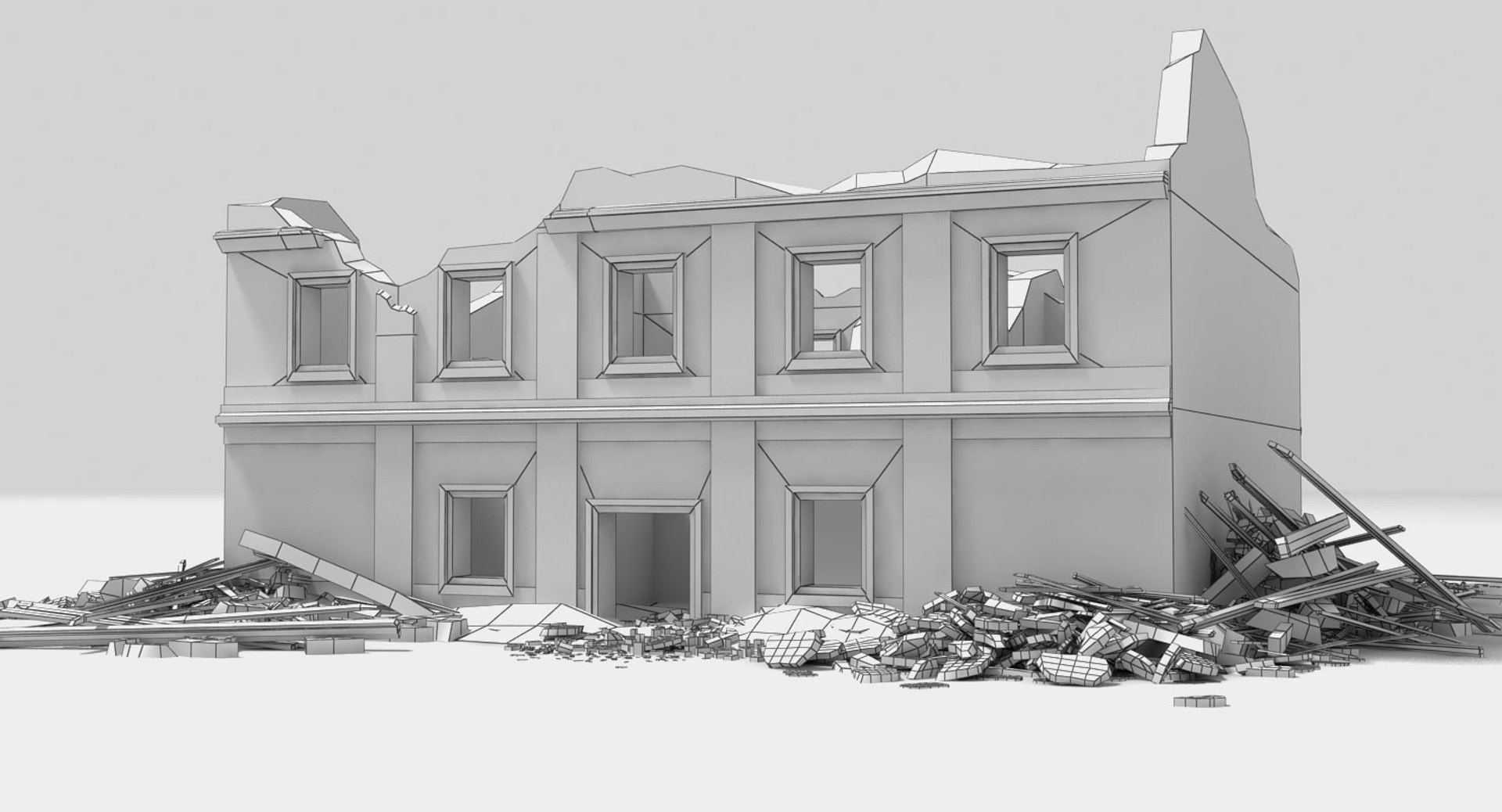 Max Destroyed Ruined Building War 2