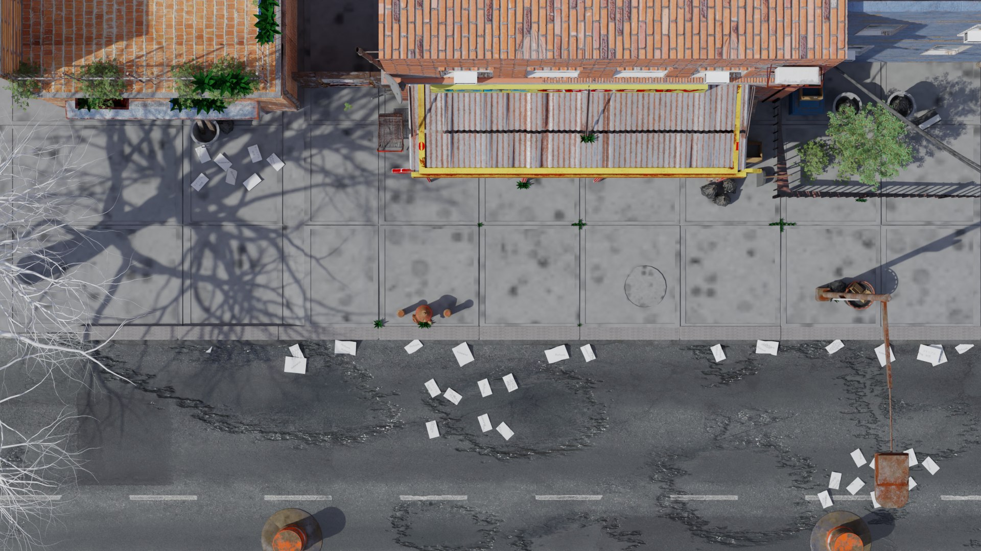 3D Grocery Shop Street Model - TurboSquid 1808146