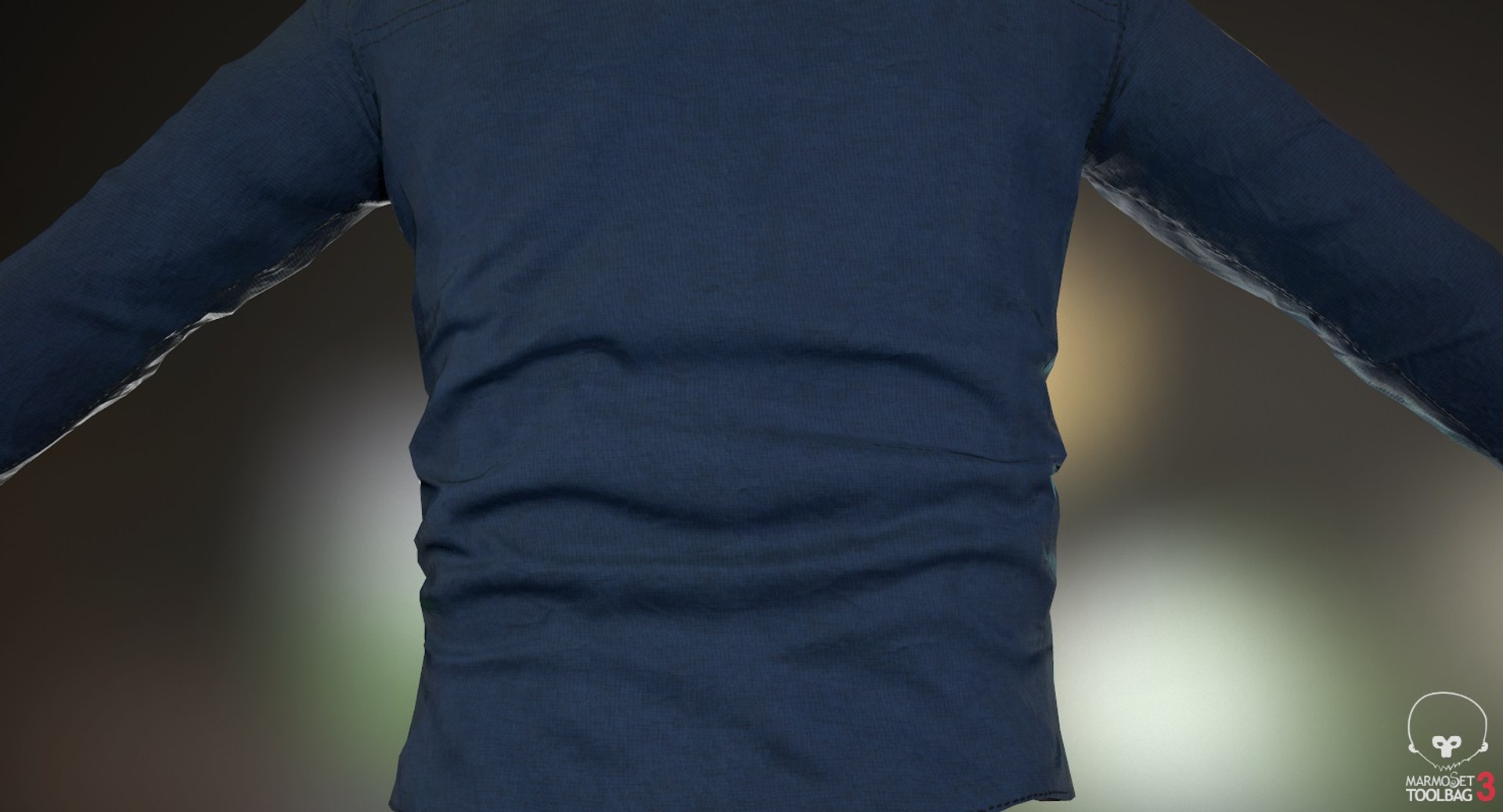 3D Blue Shirt - TurboSquid 1171718